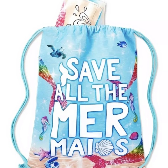 Justice | Swim | Justice Save The Mermaids Beach Towel And Bag | Poshmark